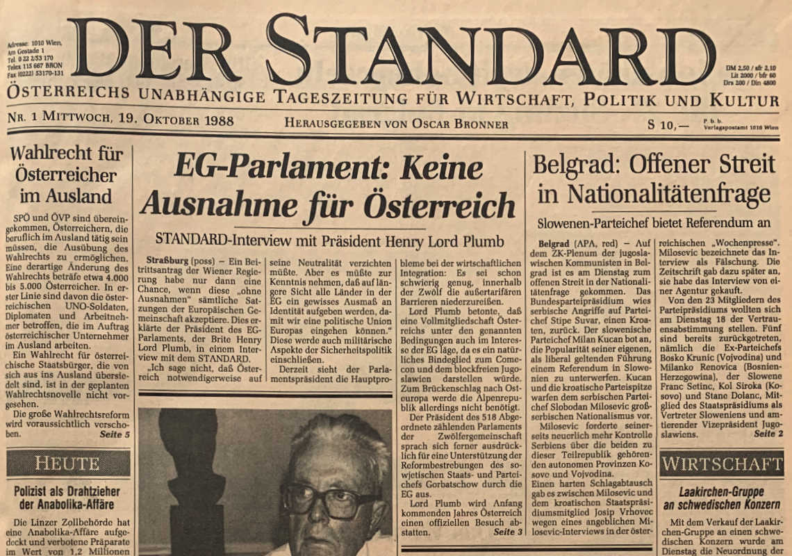30 JAHRE ›DER STANDARD‹ • SCHLAGLICHTER